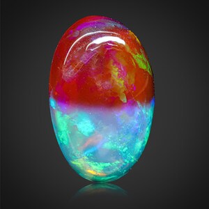 7.25 Crt, Natural Opal Red and Paraiba Loose Stone, Unique Rare Fire ...