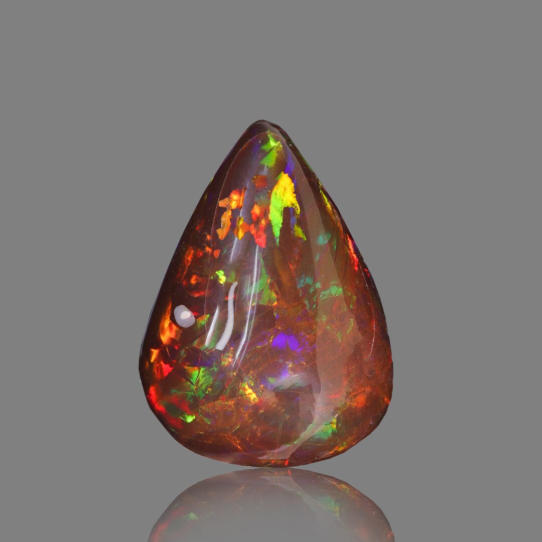 28.40 Crt Rare Unique Multi Fire Ethiopian Opal Pear Shape - Etsy