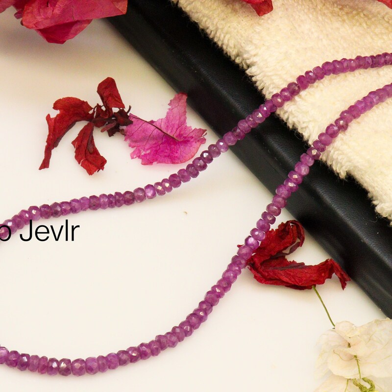 Ruby Beads Necklace - Etsy
