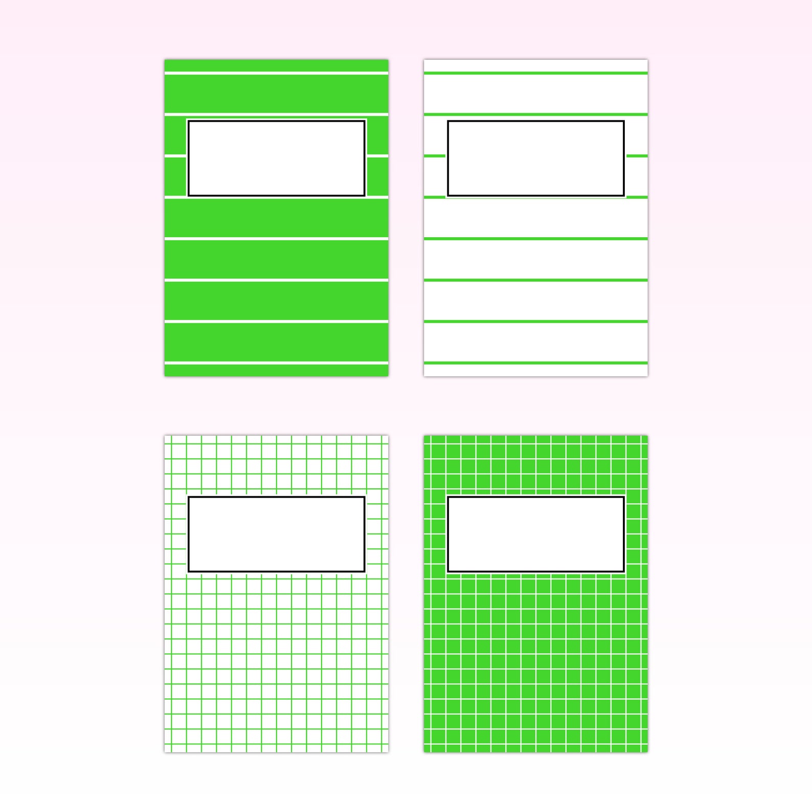 Neon Green GoodNotes Notebook Cover Digital Template IPad Etsy