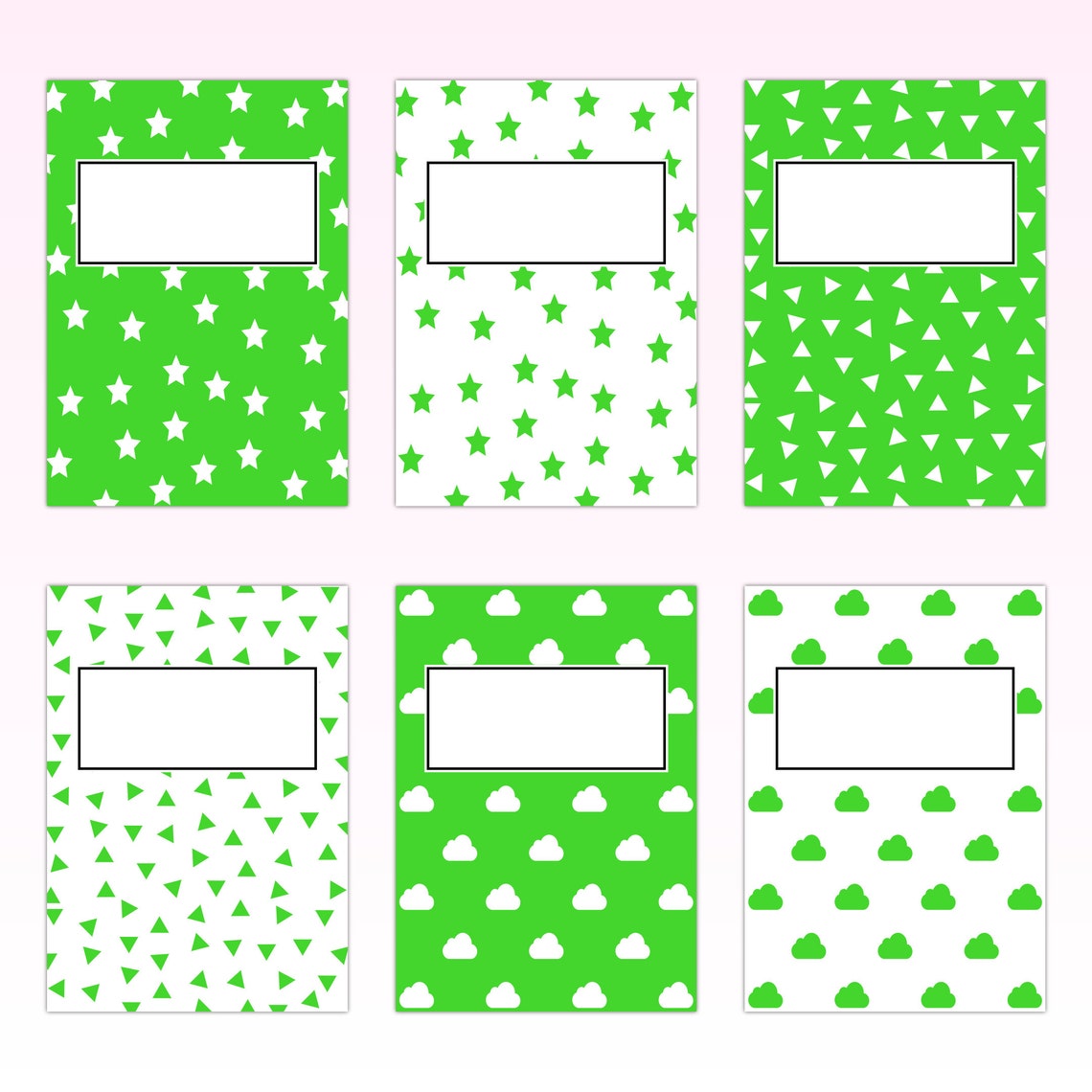 Neon Green GoodNotes Notebook Cover Digital Template IPad Etsy
