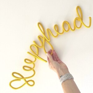 Custom Wooly Words • Wire Art • Kids Decor • Colourful Words • Children ...