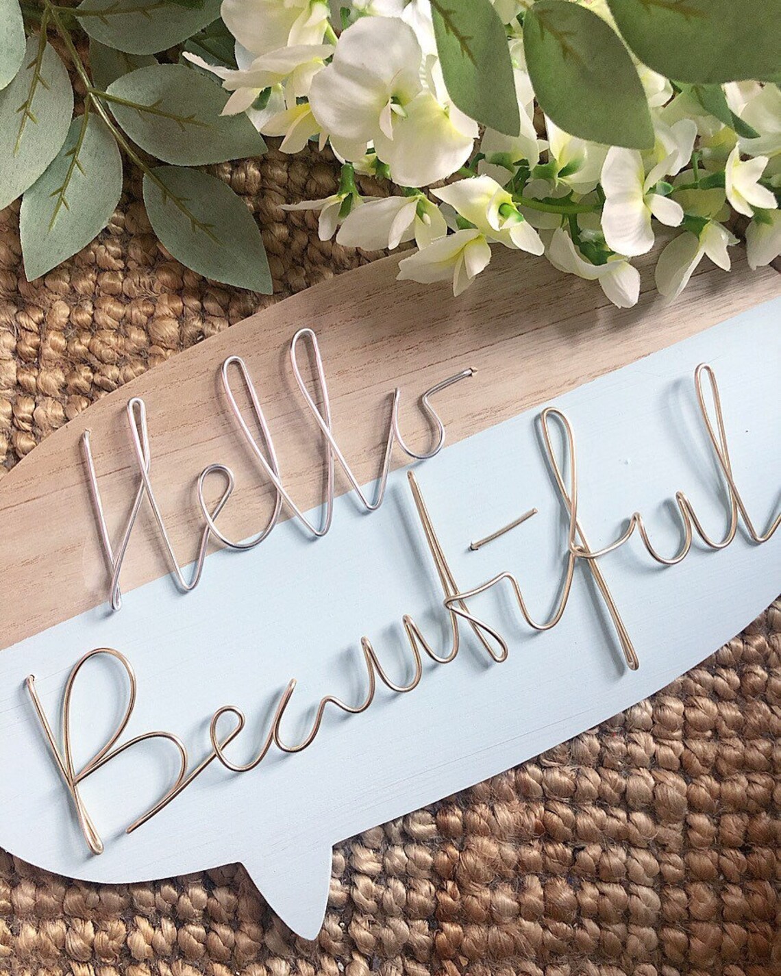 Wood Plaques Wirewords Hello Beautiful Signs Gifts for | Etsy