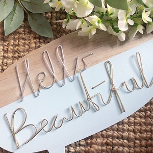 Wood Plaques • Wirewords • Hello Beautiful Signs • Gifts for Partner ...