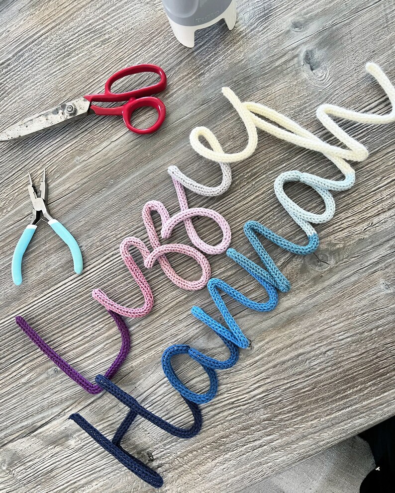 Wooly Words Kids Decor Colourful Wire Words Childrens - Etsy