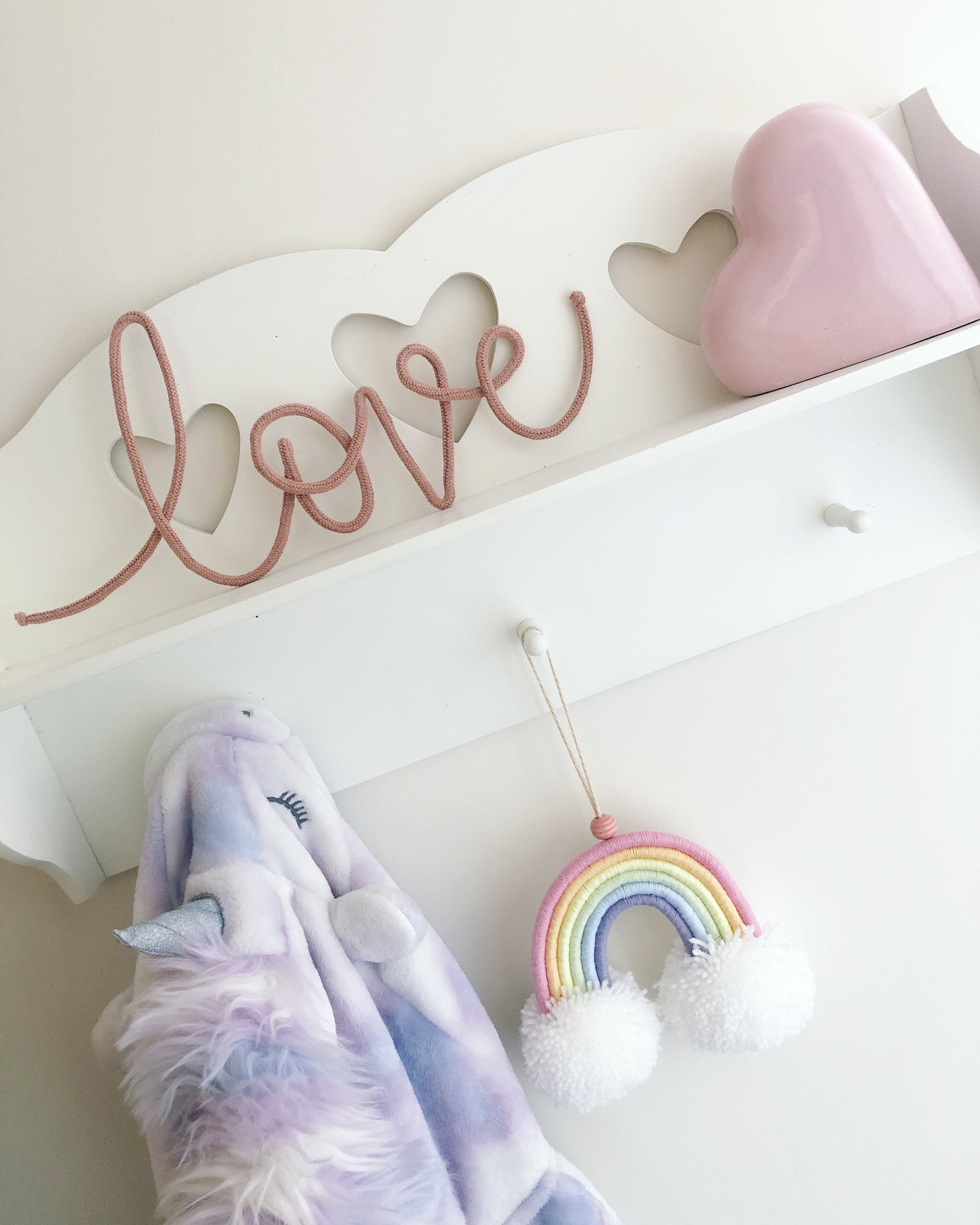 Wooly Words Wire Art Kids Decor Colourful Wire Words | Etsy