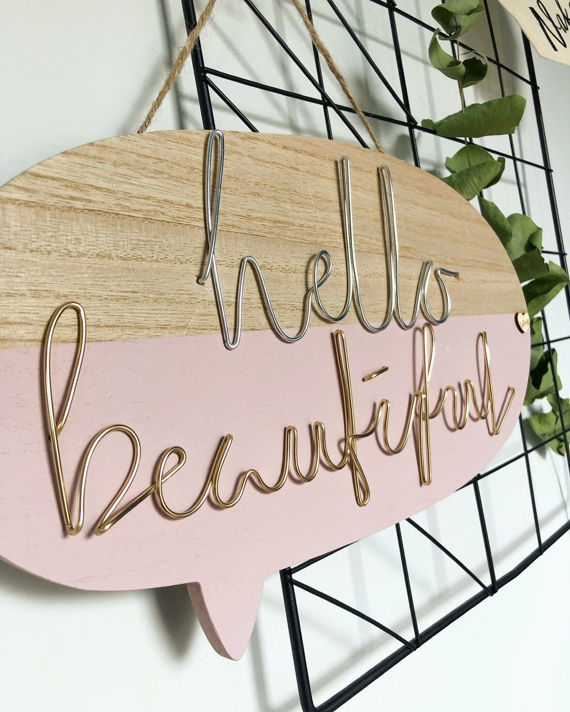 Wood Plaques Wirewords Hello Beautiful Signs Gifts for | Etsy