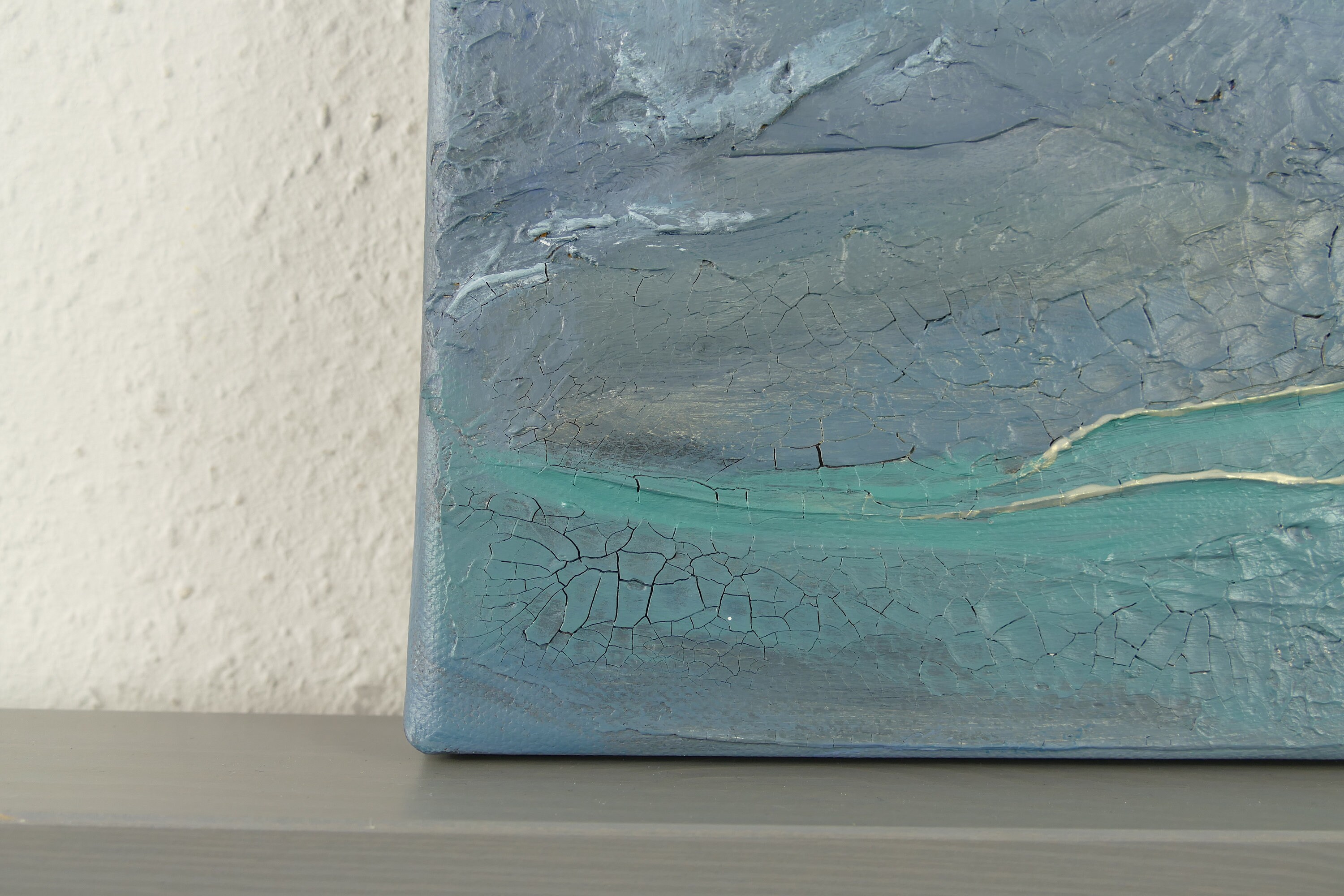 Rasgado abierto Cuadro pequeño abstracto con crepitar PAste - Etsy España