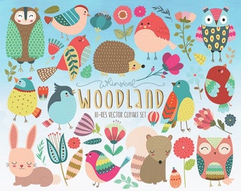 Woodland animals svg | Etsy