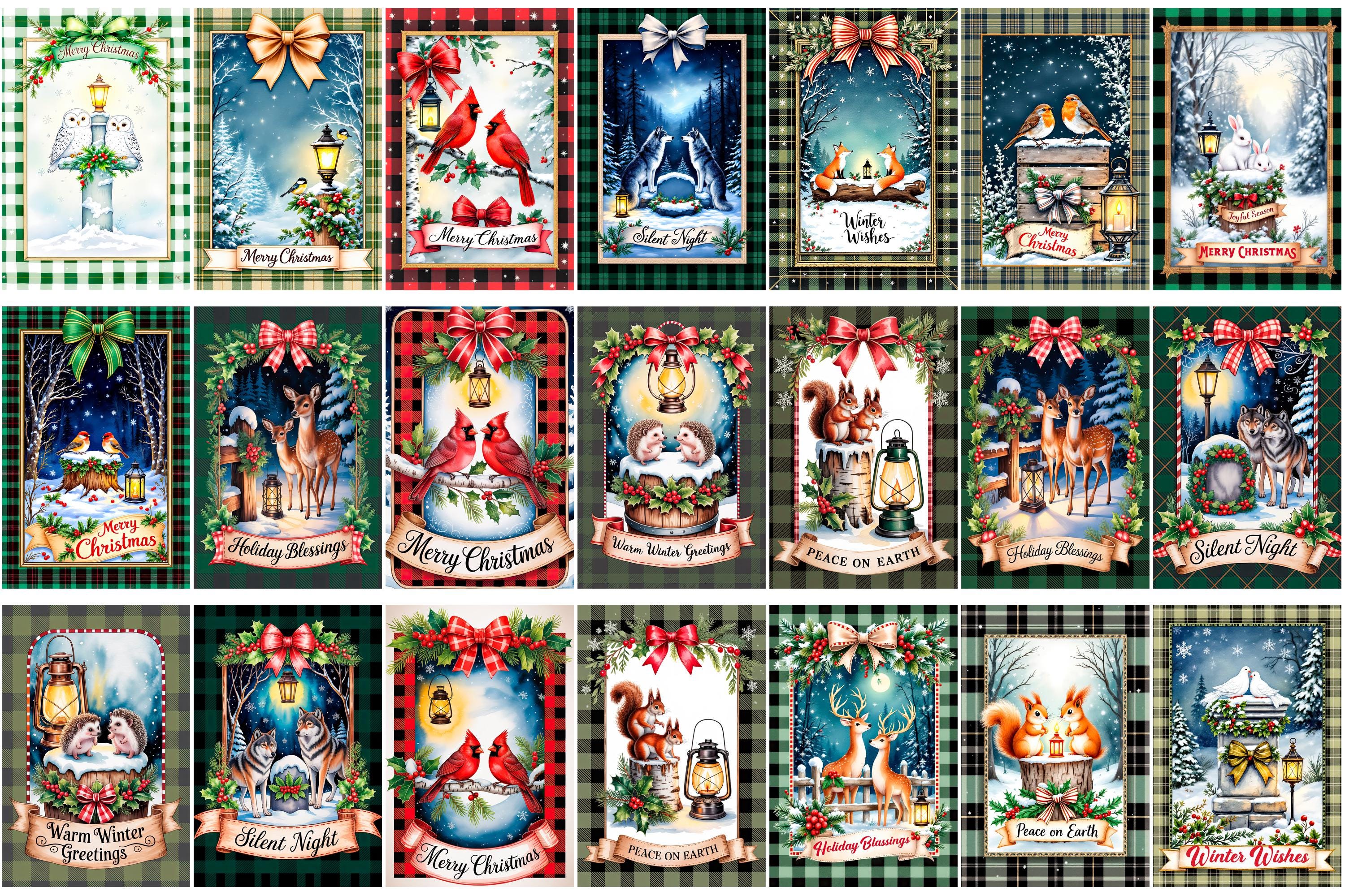Christmas Garden Flag Bundle | Winter Holiday Yard Flag Designs PNG ...