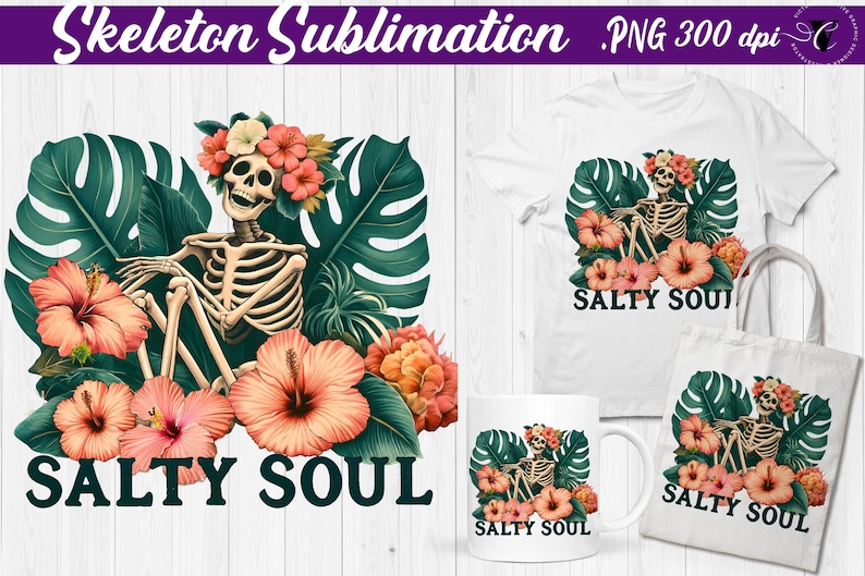 Skeleton Sublimation Bundle | 81 PNG Funny Beach Goth Summer Designs ...