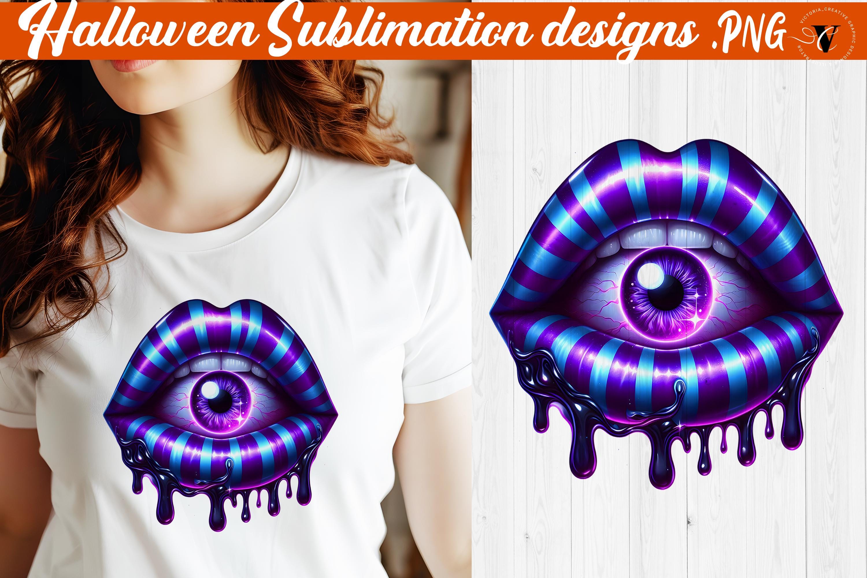 Halloween Lips Clipart Bundle | 40 PNG Neon Dripping Mouths | Horror ...