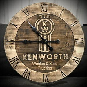 Kenworth Trucking Semi Wood Carved Clock Sign - Etsy