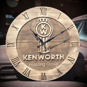Kenworth Trucking Semi Wood Carved Clock Sign - Etsy