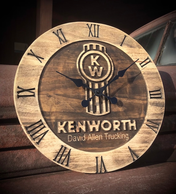 Kenworth Trucking Semi Wood Carved Clock Sign - Etsy