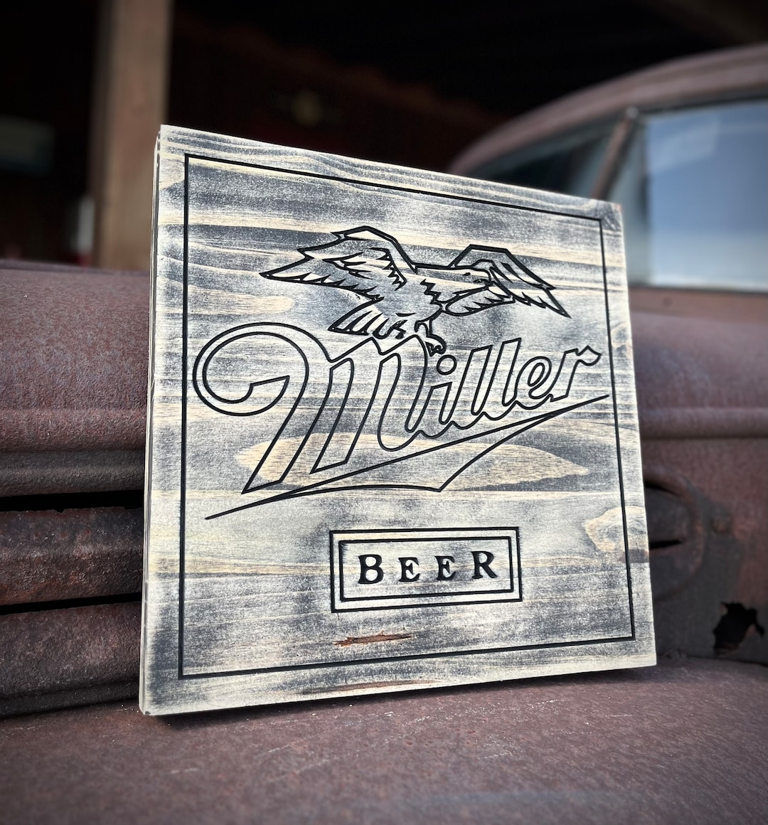 Miller Beer Wood Carved Sign - Etsy