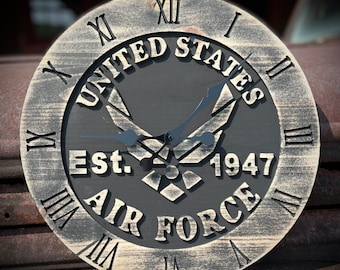 U.S. Air Force Laser Cut Album Clock - Etsy