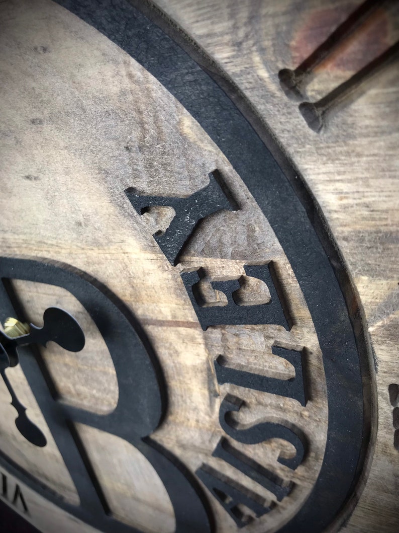 Wood Carved Monogram Personalized Clock - Etsy