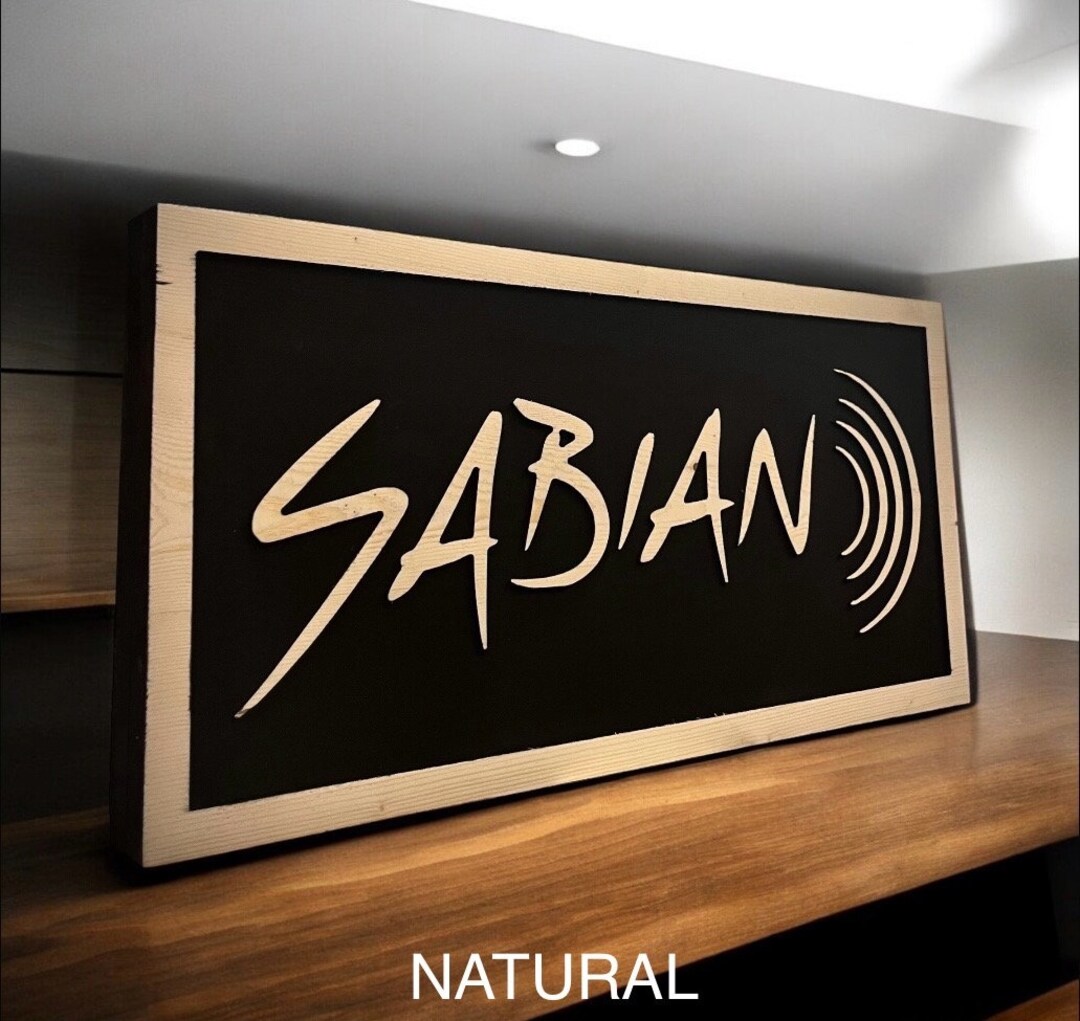 Sabian Cymbals New Sabian Logo Wood Carved/engraved Sign - Etsy