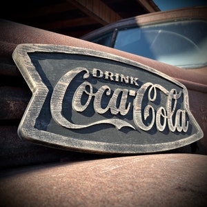 Coca Cola Wood Carved Sign Vintage Coke Sign - Etsy