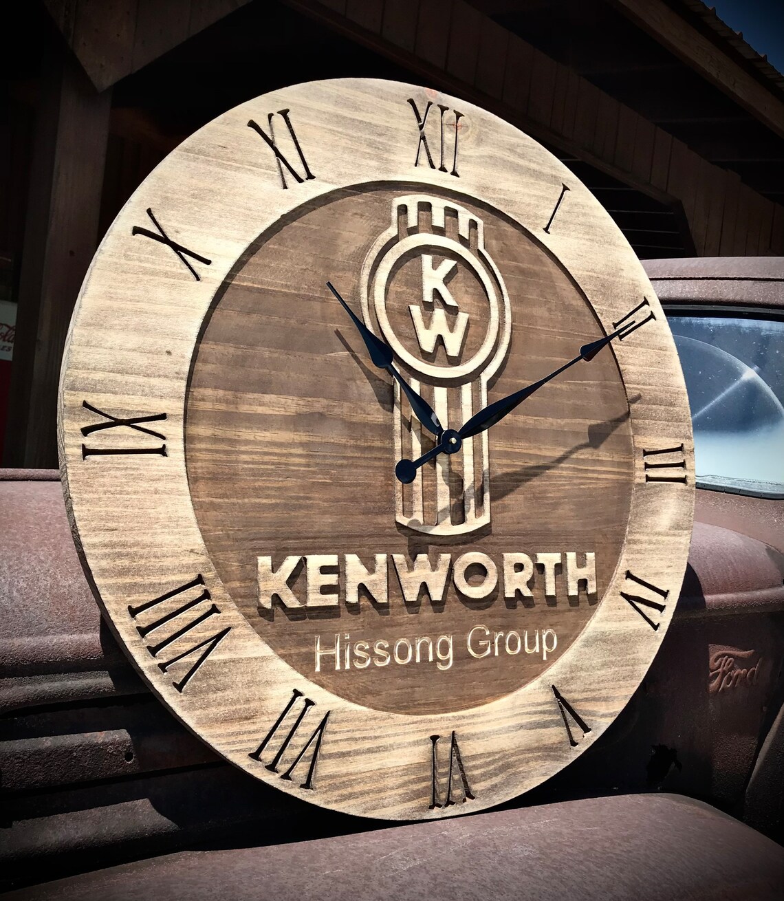 Kenworth Trucking Semi Wood Carved Clock Sign - Etsy