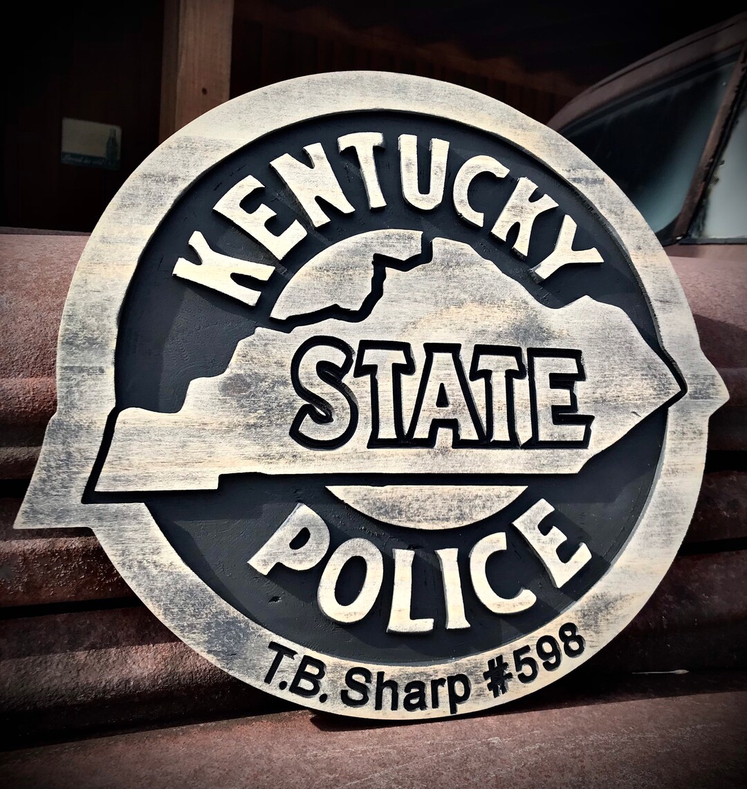 KSP Kentucky State Police Wood Carved Sign Plaque - Etsy