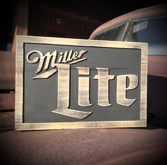 Signs Wall Décor Wall Hangings Carved Miller Light Sign etna.com.pe