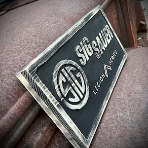 Sig Sauer Legion Series Gun Sign Wood Carved Sign - Etsy