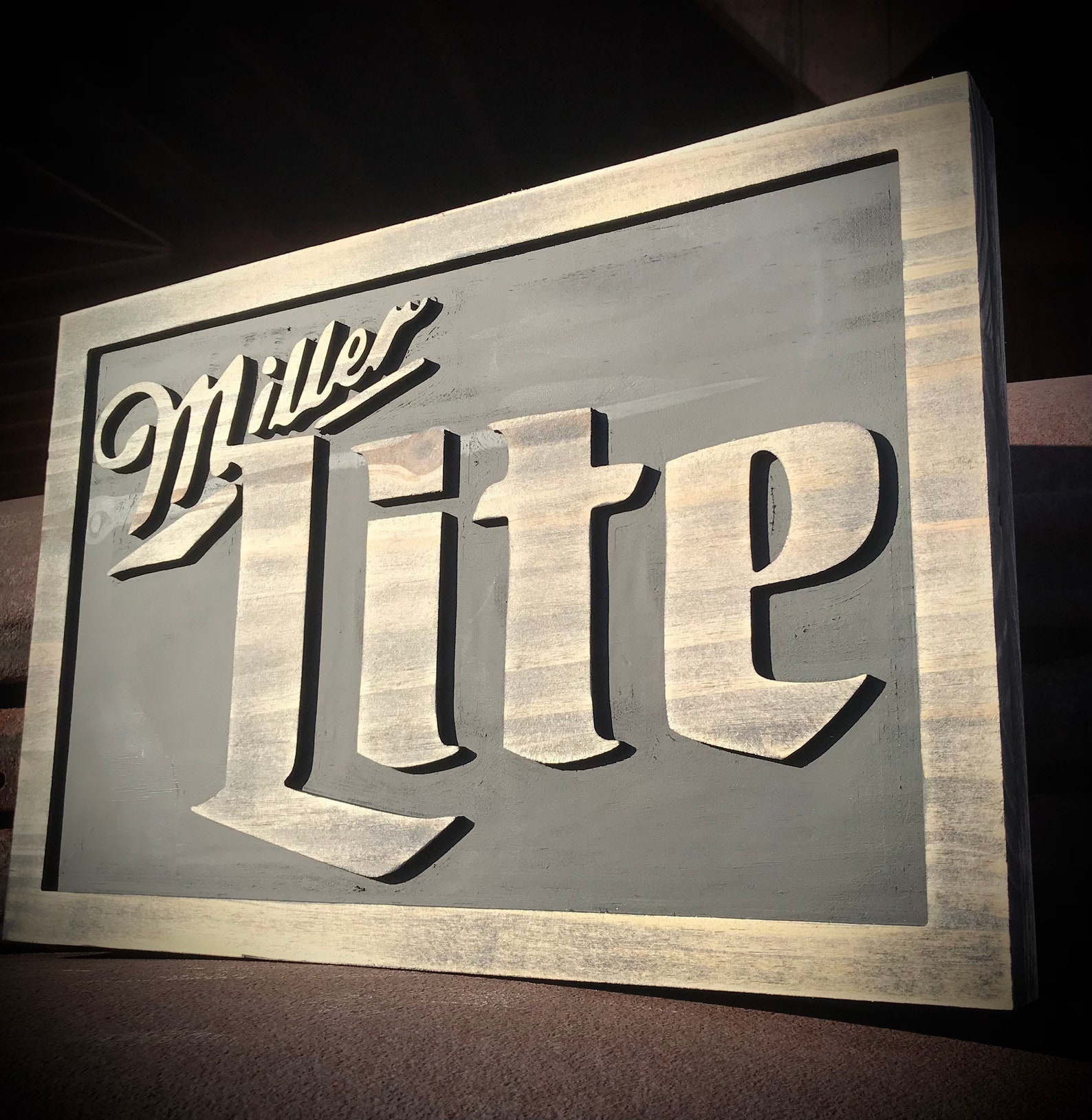Miller Light Wood Carved Sign Beer - Etsy