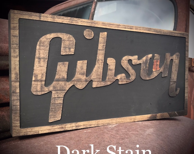 Gibson Guitar Sign Wood Carved Sign - Etsy