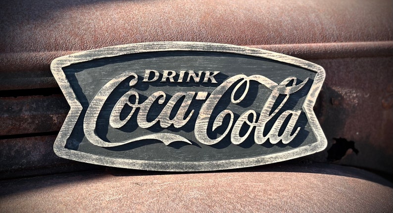 Coca Cola Wood Carved Sign Vintage Coke Sign - Etsy