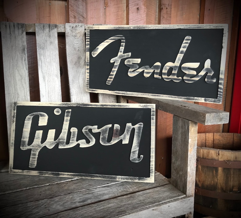 Gibson Guitar Sign Wood Carved Sign - Etsy