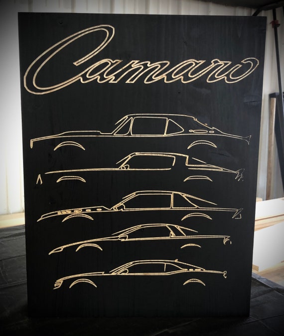 Camaro wood carved sign | Etsy