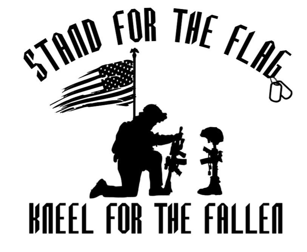 Kneel for the Fallen Decal - Etsy