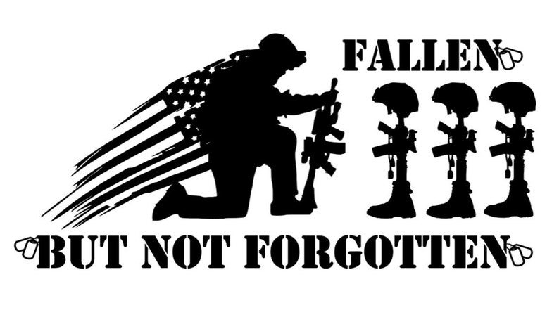 Fallen but Not Forgotten Decal - Etsy