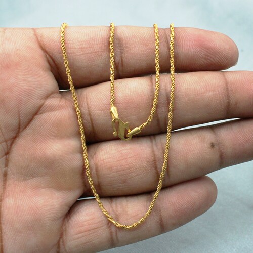 22k Yellow Gold Handmade Fabulous Rope Chain Necklace - Etsy