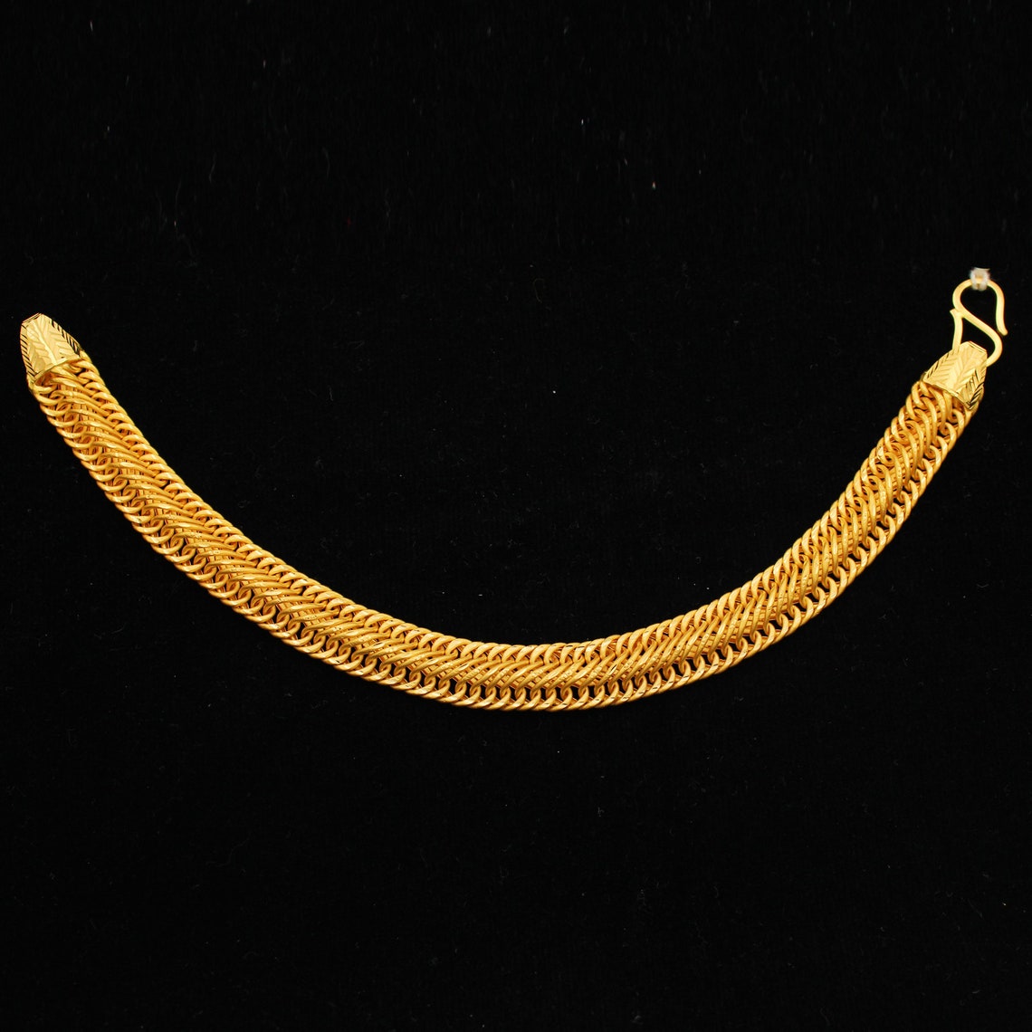 22k Gold Bracelet Men Jewelry, 10mm 8 Inches and All - Etsy