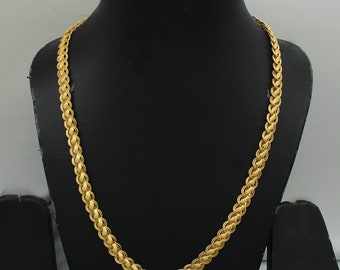 Indian Style 22k Yellow Gold Chain Necklace Gift All Sizes - Etsy