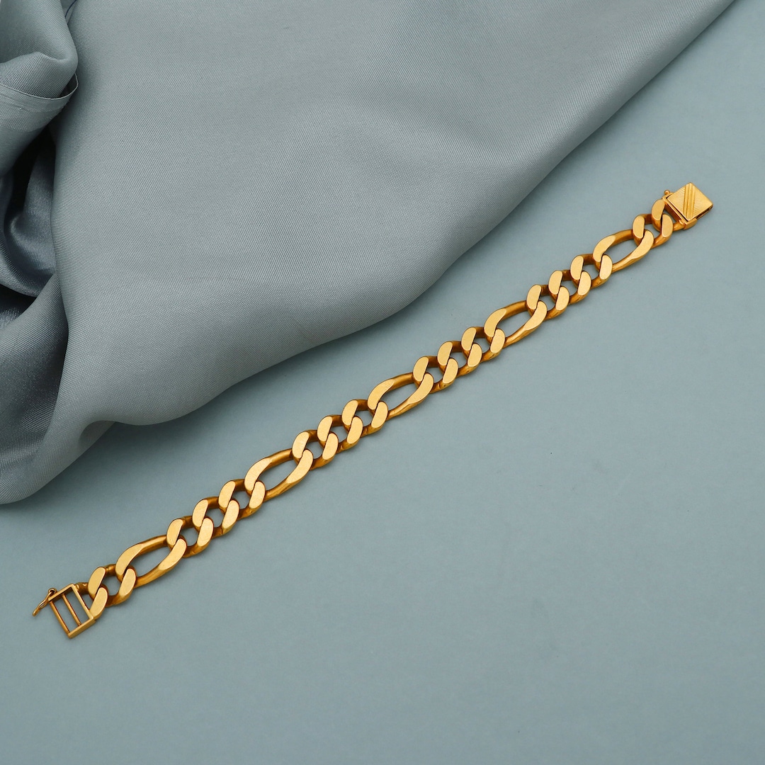 85g Heavy 22k Gold Bracelet for Men Boy , Yellow Gold Bracelet, Unique ...