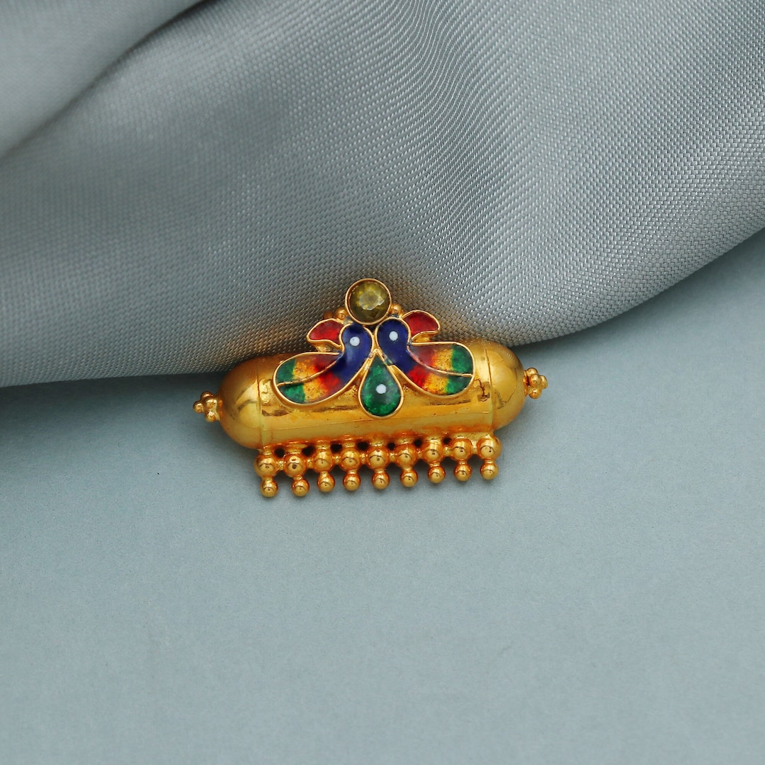 Peacock Design 22k Gold Pendant Designer Tabeez Amulet Necklace ...