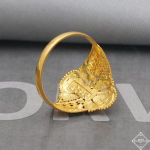 22k Gold Ring Jewelry, Handmade Indian Vintage and Antique Design, Pure ...