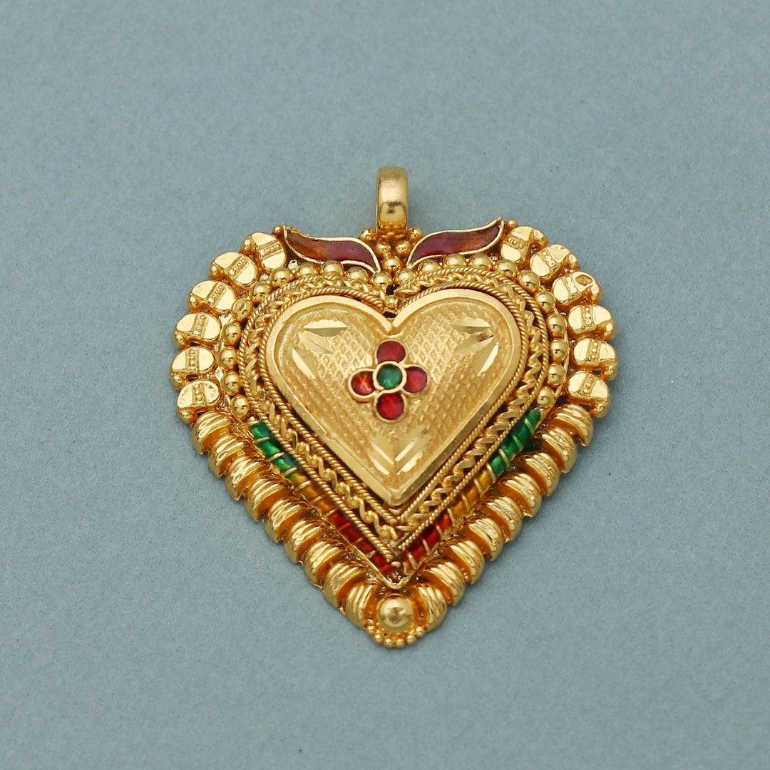 20k 20kt 20ct Gold Pendant Locket Indian Style Jewelry - Etsy
