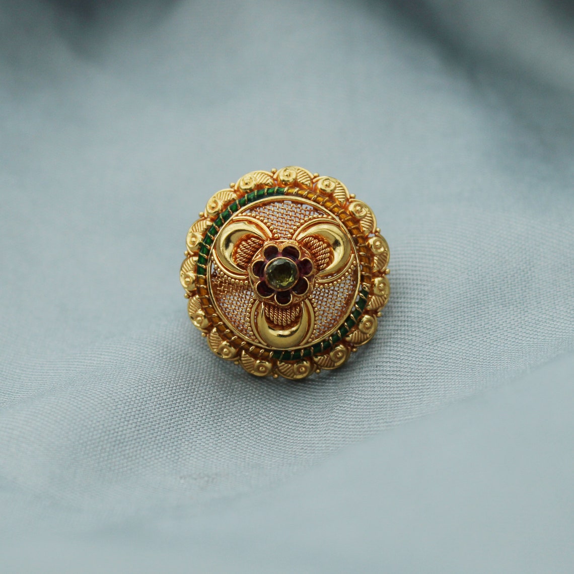 22k Yellow Gold Ring Indian Gold Ring Indian Gold Jewelry - Etsy