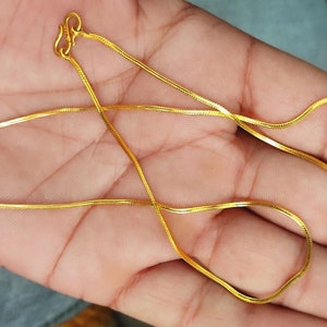 22k Solid Gold Chain Necklace for Men Women Anniversary - Etsy