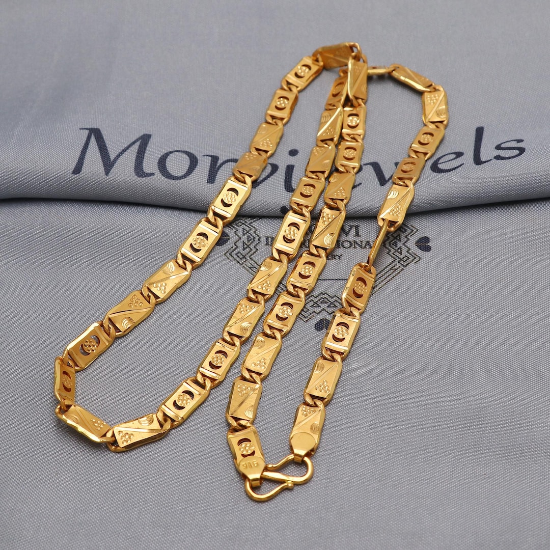 22k Yellow Gold Chain Necklace Gift , All Sizes, 22k Karat 22kt 22ct ...