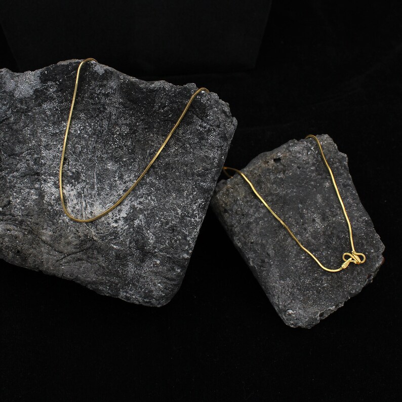 22k Solid Gold Chain Necklace for Men Women Anniversary | Etsy