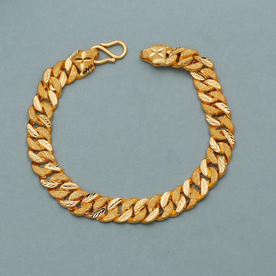 22k Gold Bracelet for Men Boy , Yellow Gold Bracelet, Unique Stylish ...