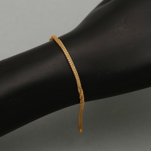 22k Gold Bracelet Chain From India, Box Style Gold Bracelet Handmade - Etsy