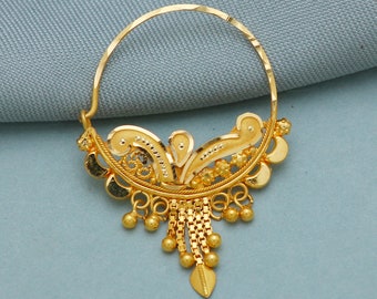 Latest bridal gold nath designs store