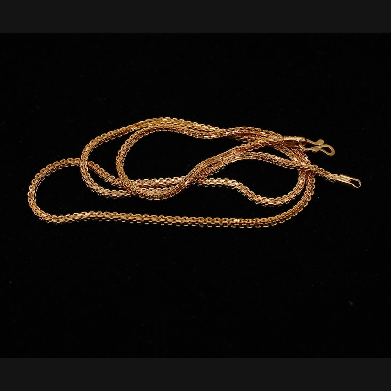 22k Solid Yellow Gold Chain Necklace for Men Women Anniversary - Etsy India